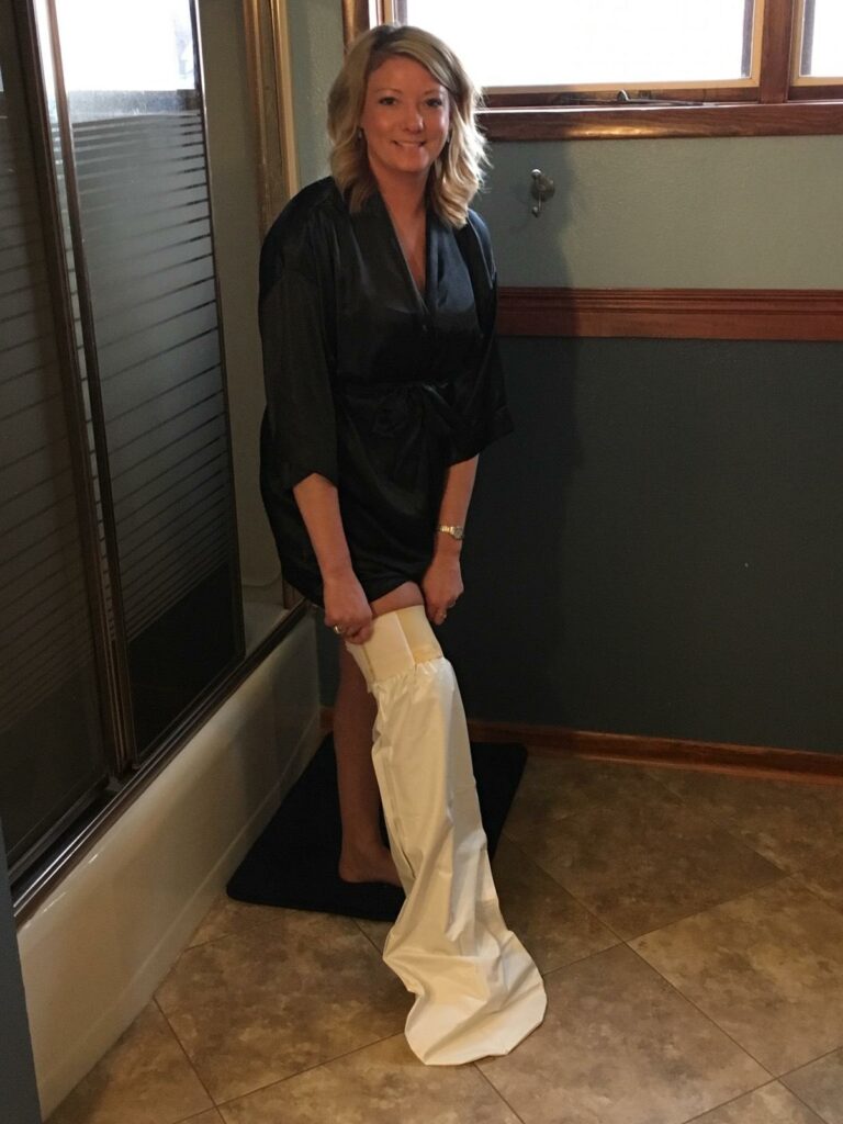 Reusable Adult Short Leg Cast Shower Cover - Waterproof Show'r Bags