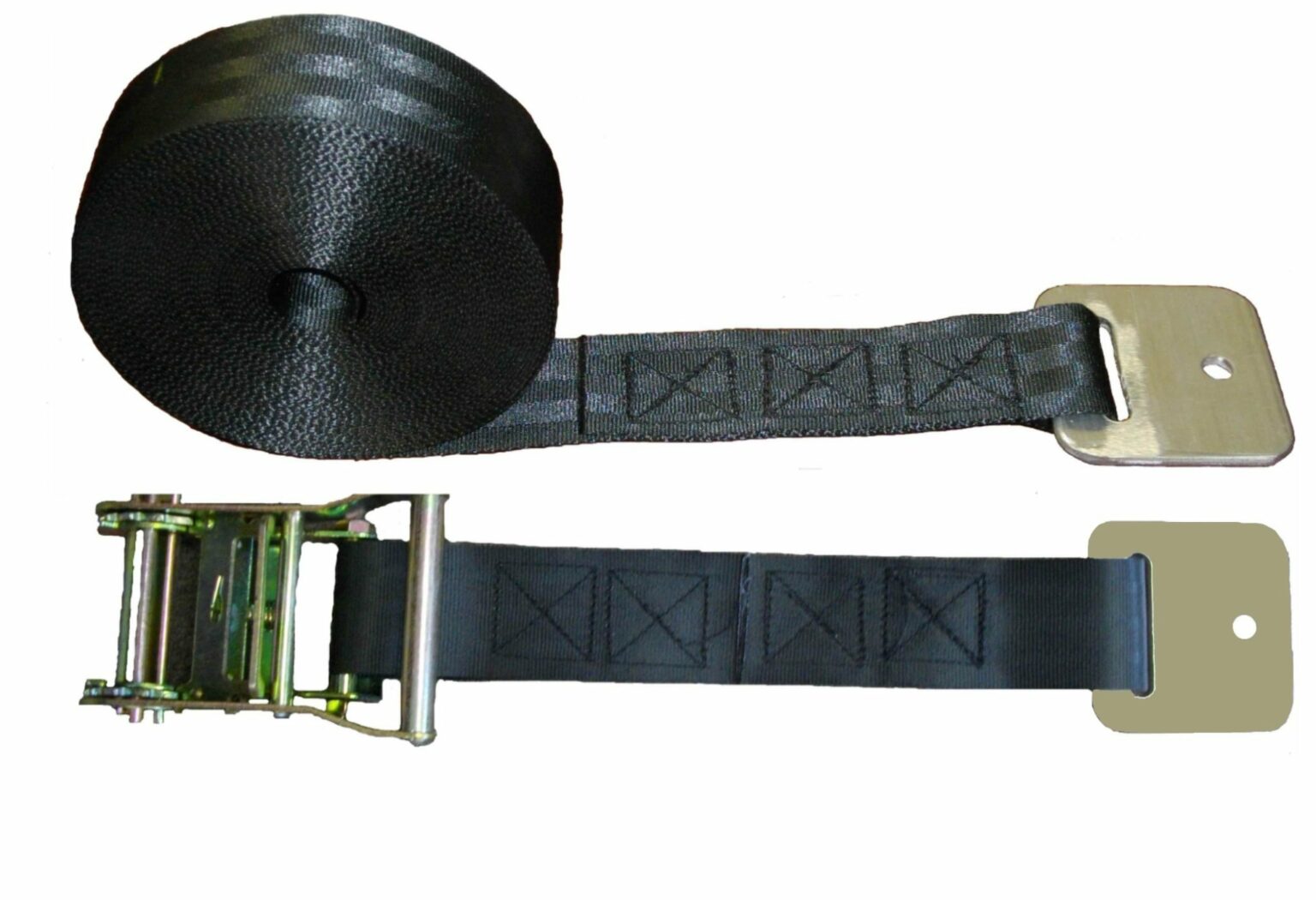 2" Center Ridge Strap 24' Long Ratchet | J-Hook or Flat Anchor | Roll Tarp